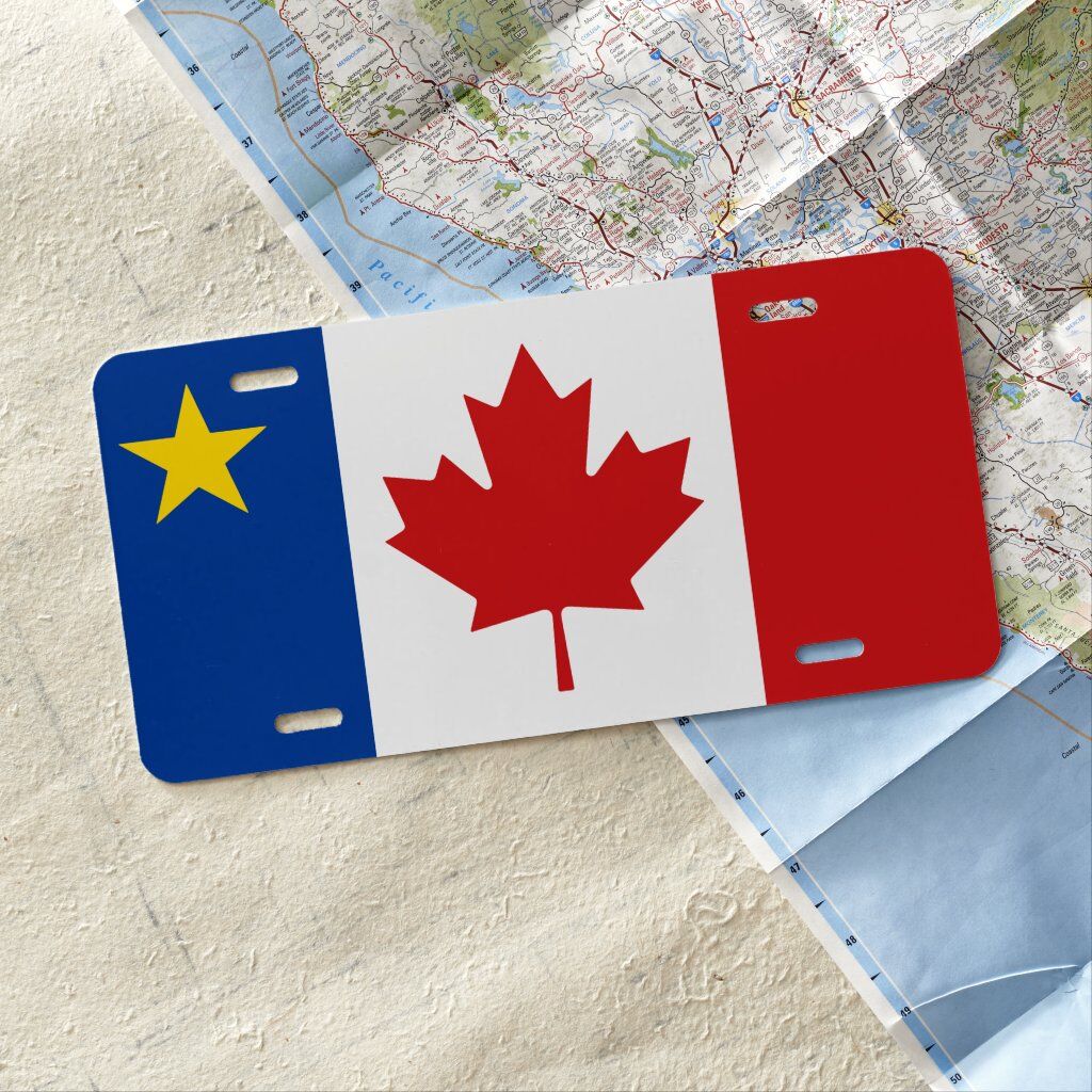 Acadian Canadian License Plate - Fully Customizable
