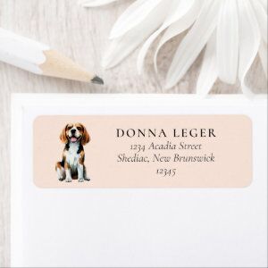 Dog Return Address Labels with Different Dog Breeds