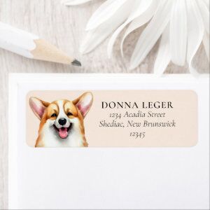 Dog Return Address Labels with Different Dog Breeds