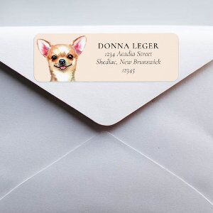 Dog Return Address Labels with Different Dog Breeds