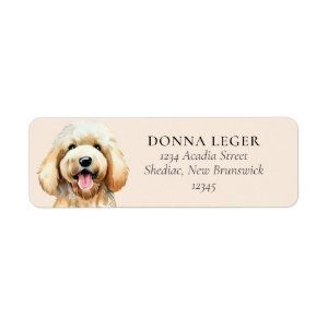 Dog Return Address Labels with Different Dog Breeds