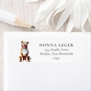 Dog Return Address Labels with Different Dog Breeds