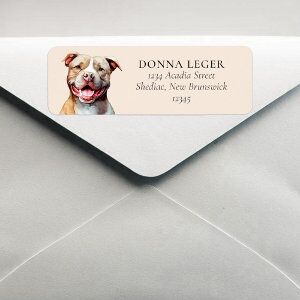 Dog Return Address Labels with Different Dog Breeds