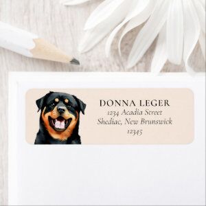 Dog Return Address Labels with Different Dog Breeds