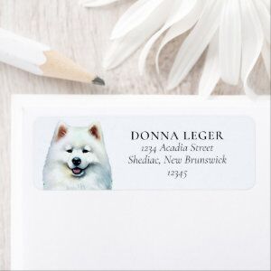 Dog Return Address Labels with Different Dog Breeds