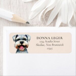 Dog Return Address Labels with Different Dog Breeds