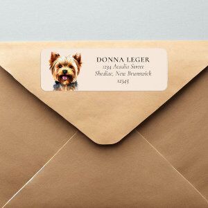 Dog Return Address Labels with Different Dog Breeds