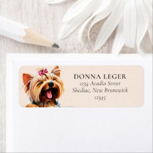 Dog Return Address Labels with Different Dog Breeds